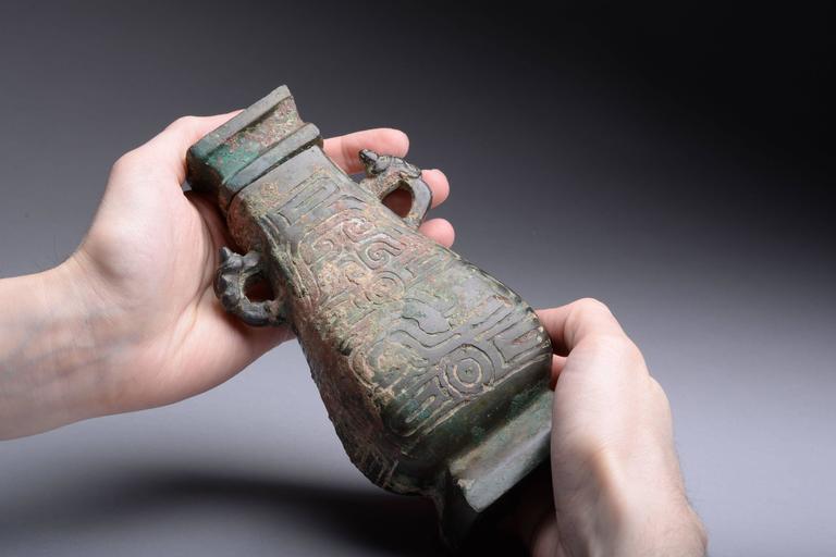 Ancient Chinese Western Zhou Bronze Vessel, 800 BC at 1stDibs