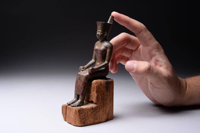 Ancient Egyptian Bronze Figure of the Goddess Neith, 600 BC at 1stDibs ...