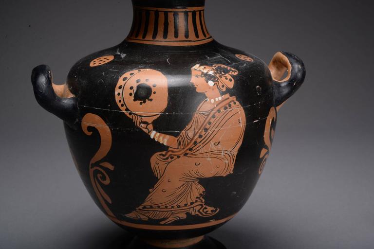 Ancient Greek Paestan Red Figure Pottery Hydria - 350 BC at 1stDibs