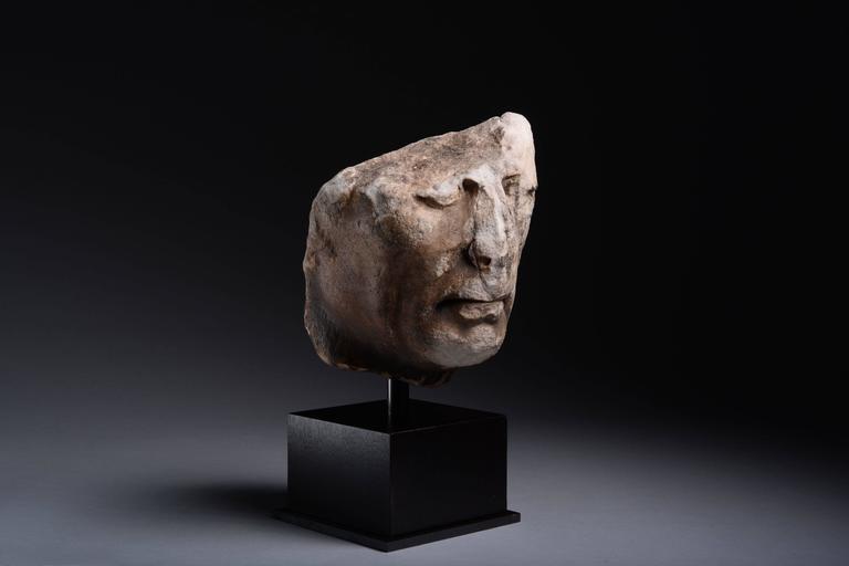Ancient Roman Republican Marble Head - 50 Bc at 1stDibs