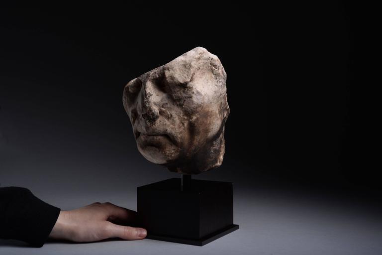 Ancient Roman Republican Marble Head - 50 Bc at 1stDibs