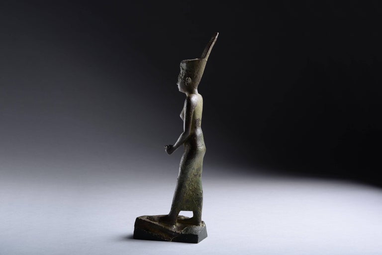 Large Ancient Egyptian Bronze Statuette of the Goddess Neith, 664 BC ...