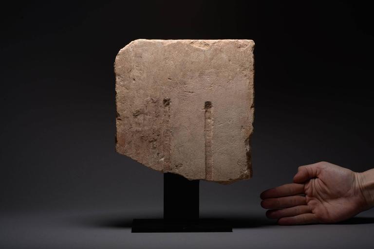 Ancient South Arabian Abstract Limestone Pillar Sculpture - 250 BC at ...