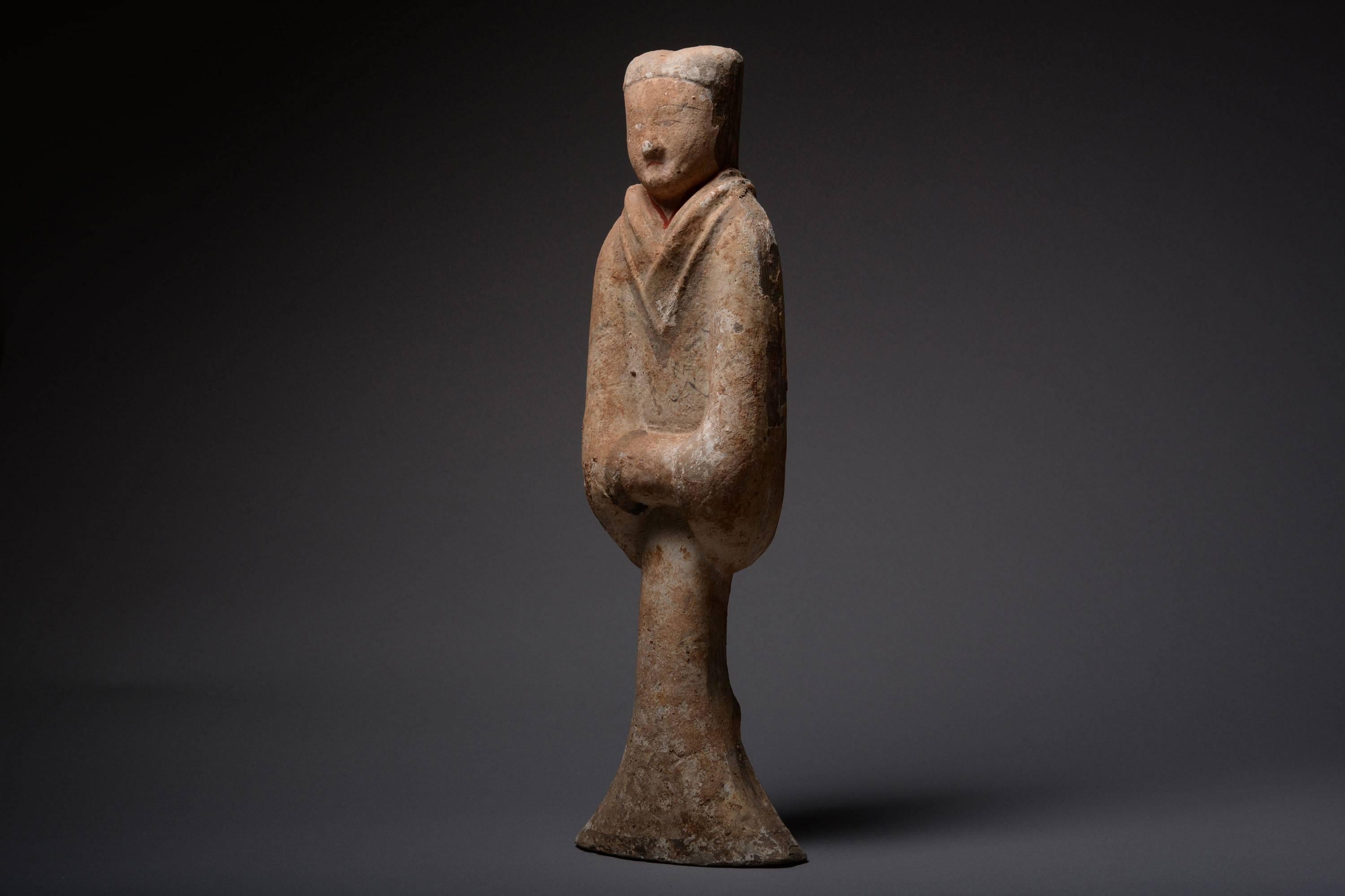 Ancient Chinese Han Dynasty Terracotta Statue, 206 BC at 1stDibs