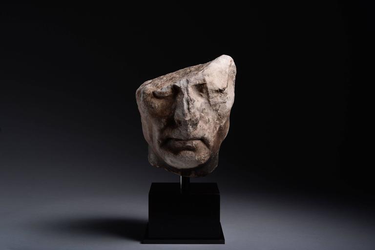 Ancient Roman Republican Marble Head - 50 Bc at 1stDibs