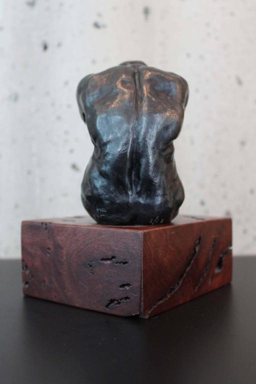 Lynn Falconer "Crouching Man" Bronze Sculpture For Sale at 1stDibs
