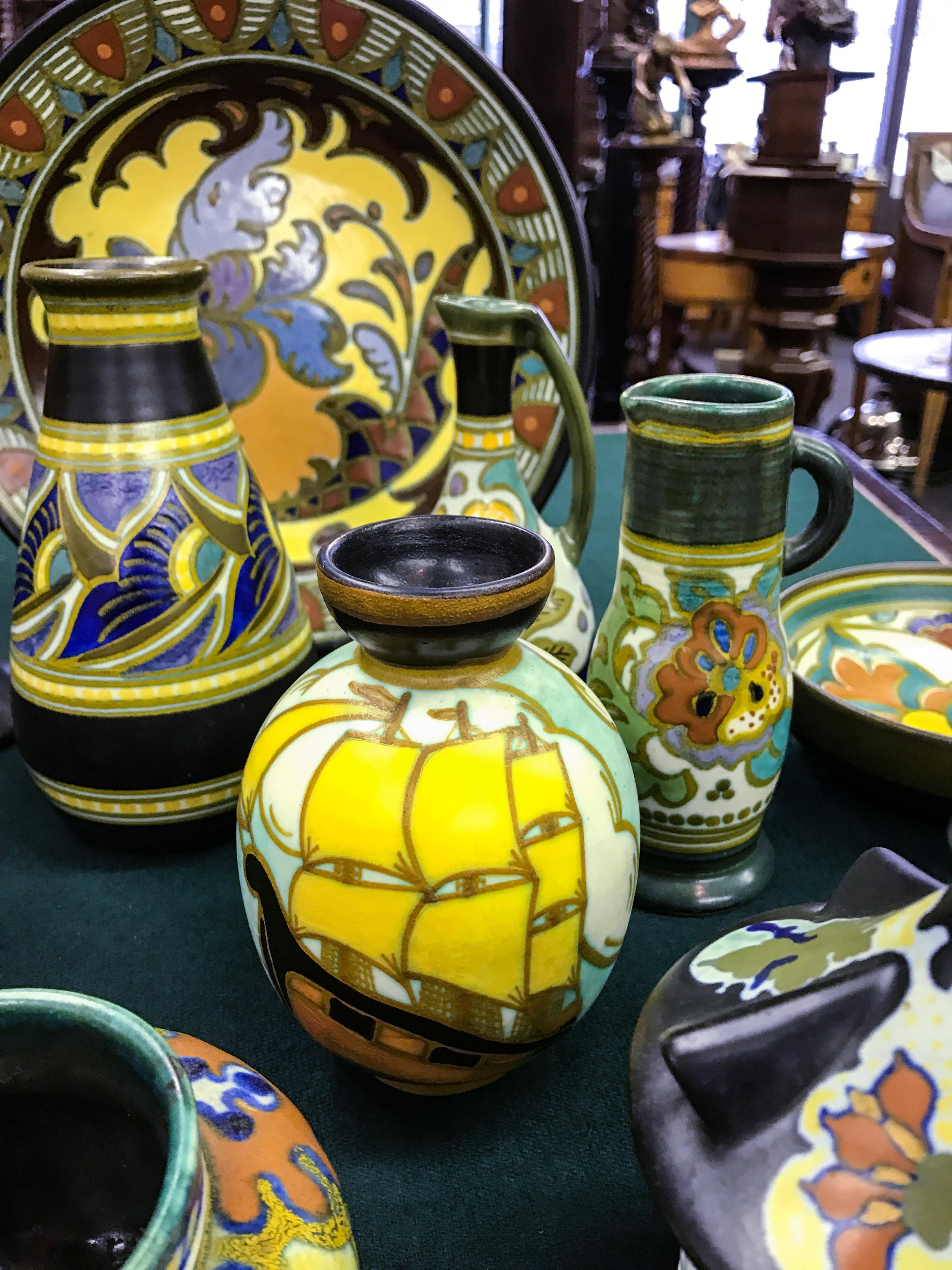 18-Piece Collection of Signed Gouda Pottery For Sale at 1stDibs | gouda ...