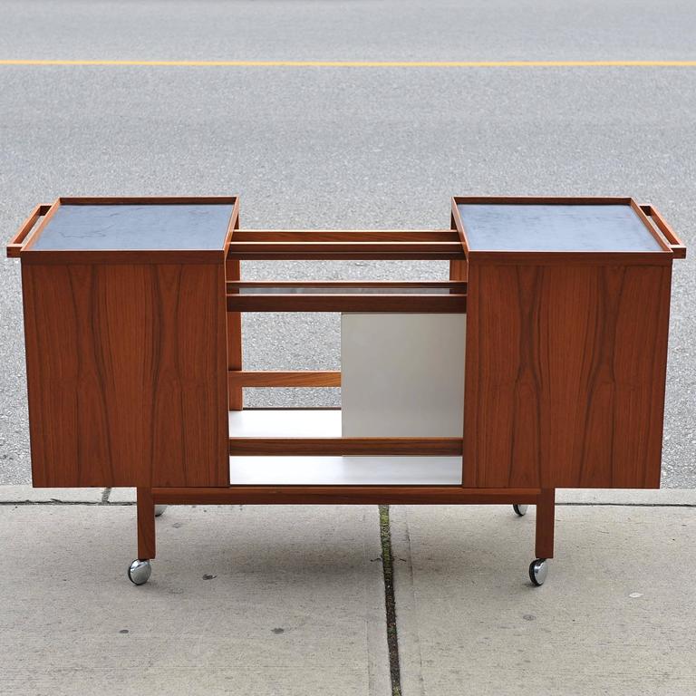 Niels Erik Glasdam Jensen Expandable Bar Cart For Sale at 1stDibs