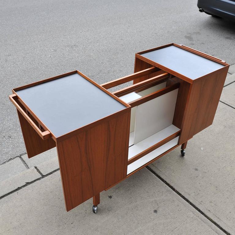 Niels Erik Glasdam Jensen Expandable Bar Cart For Sale at 1stDibs