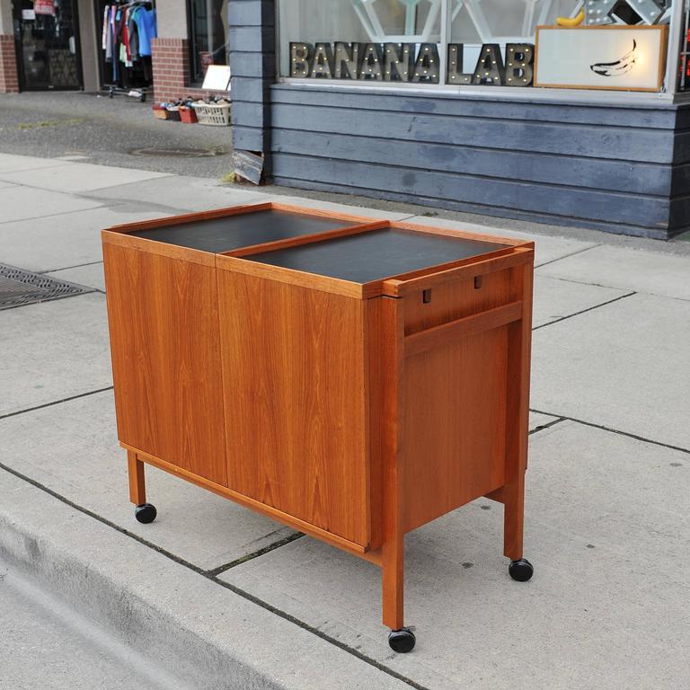Niels Erik Glasdam Jensen Expandable Bar Cart For Sale at 1stDibs