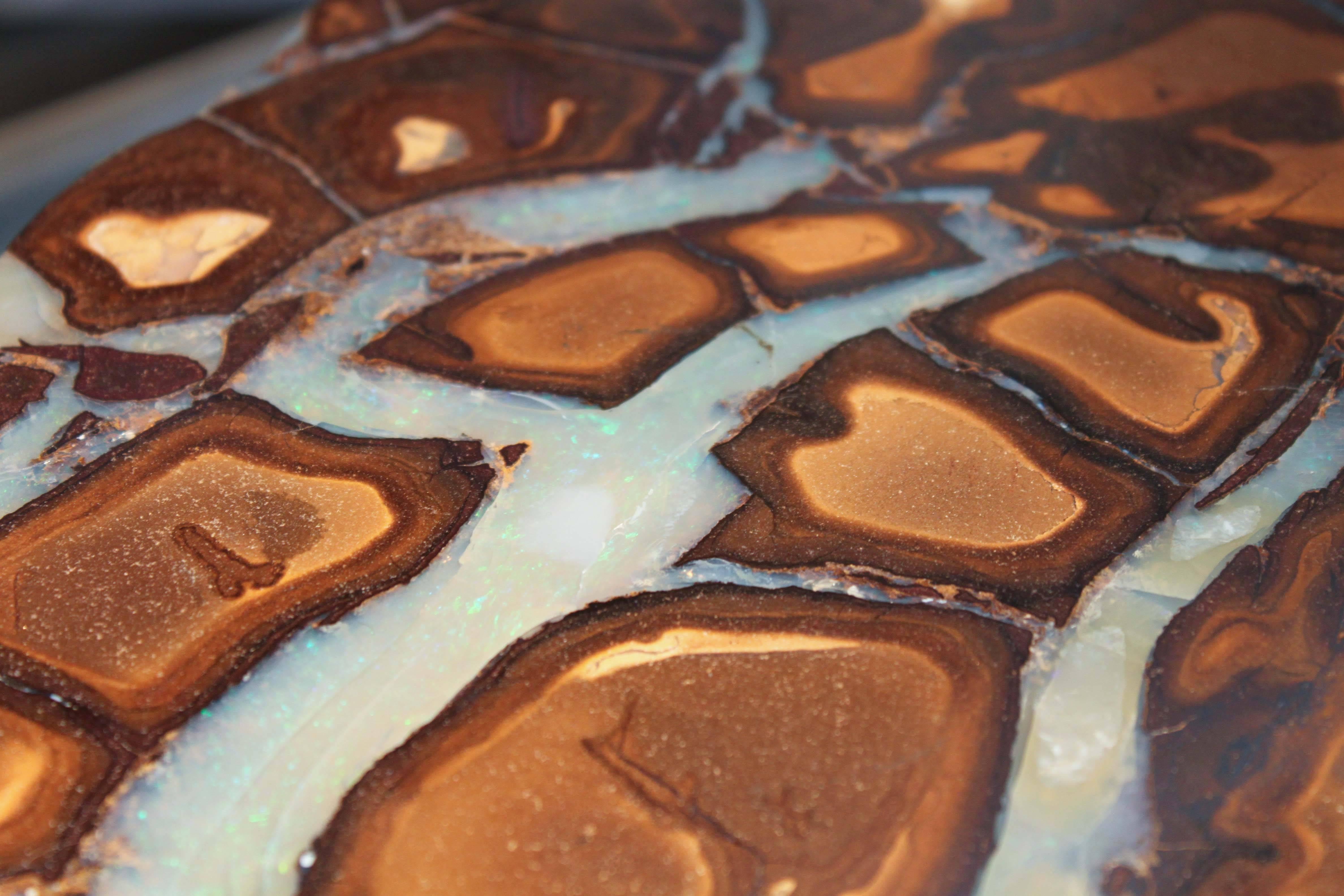 Boulder Opal Side Tables, Pair For Sale at 1stDibs | opal table, opal ...