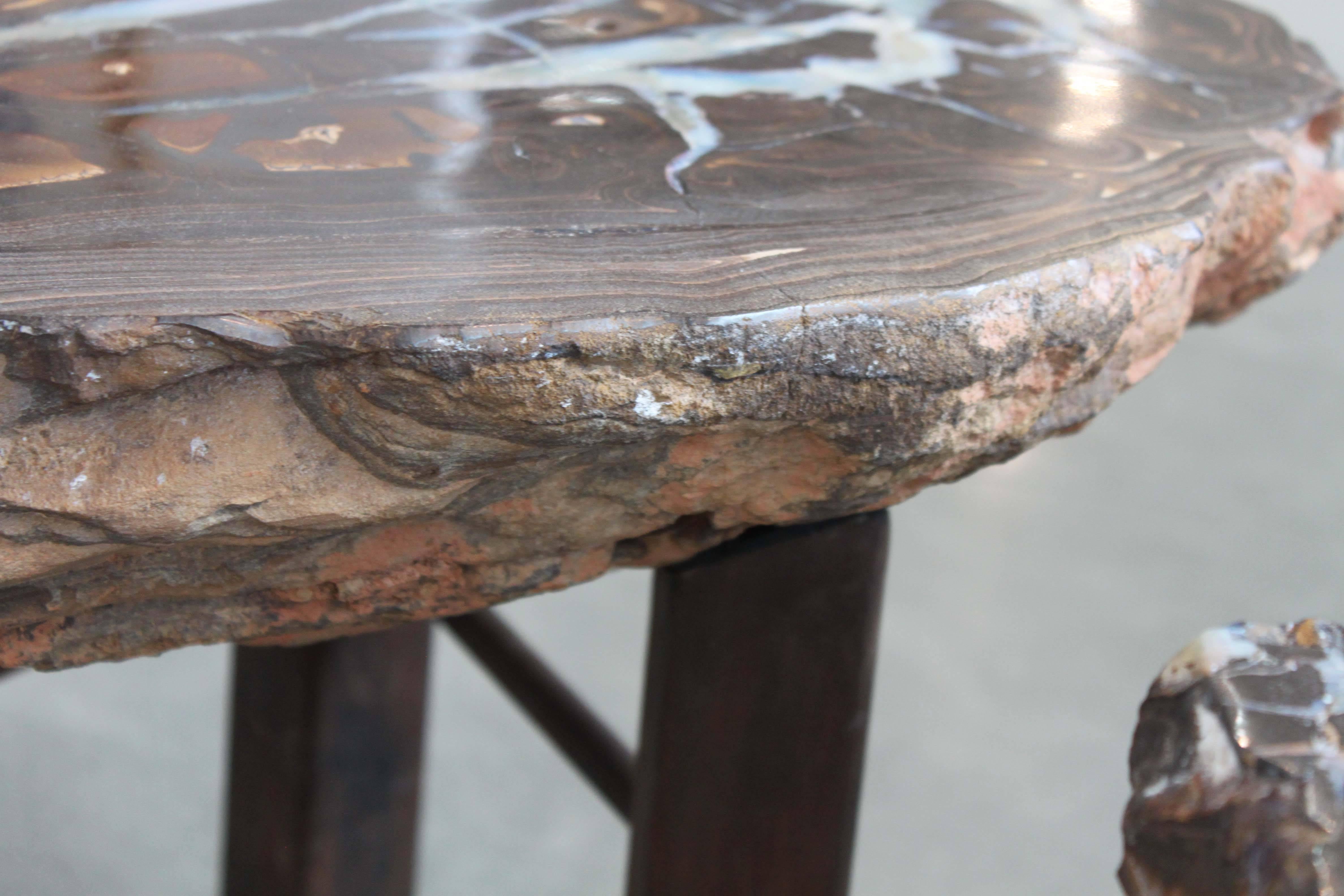 Boulder Opal Side Tables, Pair For Sale at 1stDibs | opal table, opal ...