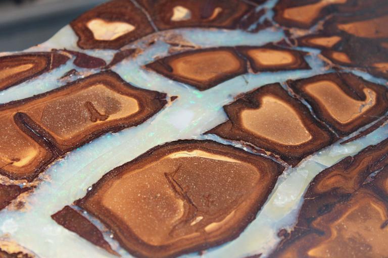 Boulder Opal Side Tables, Pair For Sale at 1stDibs | opal table, opal ...