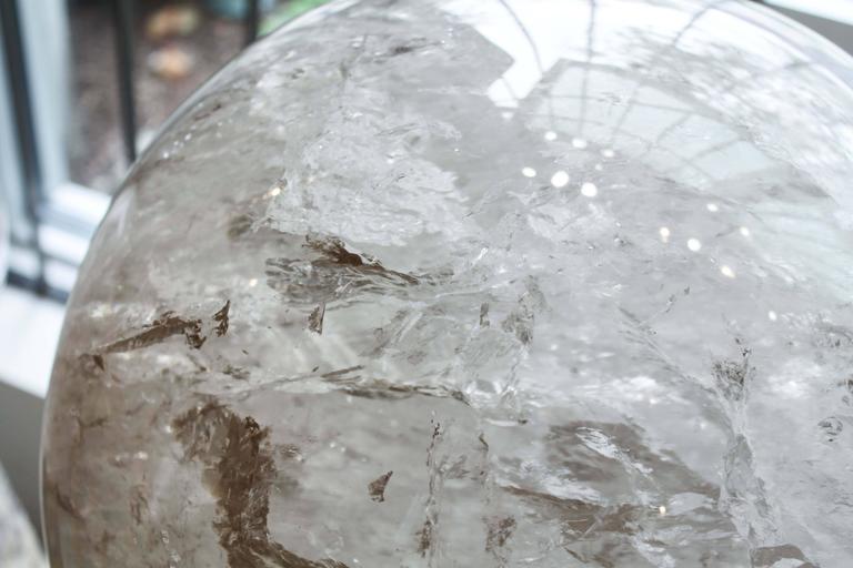 Monumental Quartz Crystal Sphere For Sale at 1stDibs