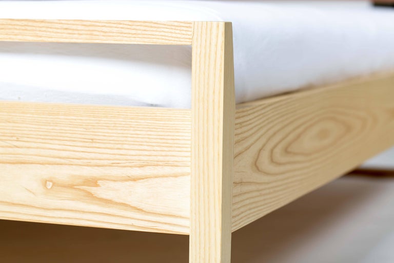 Heather Bed with Leather Headboard by Kate Duncan For Sale at 1stDibs