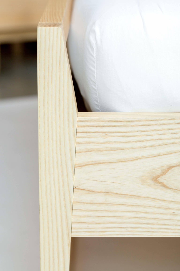 Heather Bed with Leather Headboard by Kate Duncan For Sale at 1stDibs