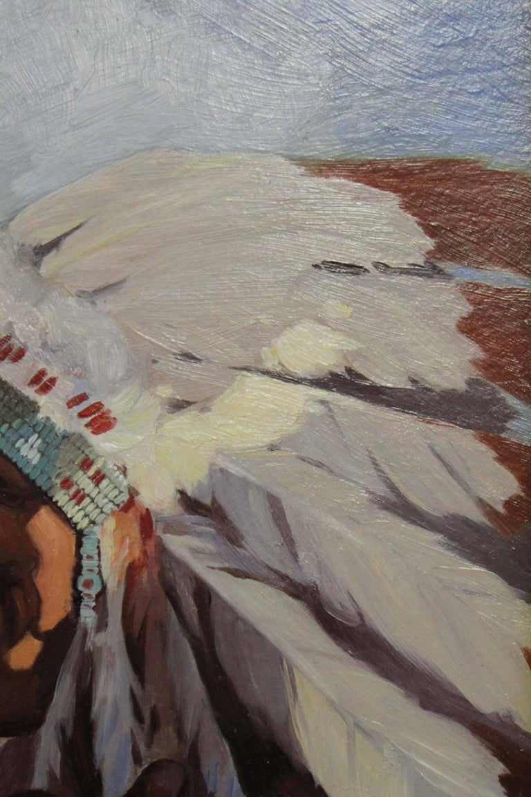 Indian Chief Painting For Sale at 1stDibs