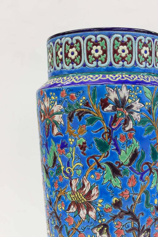 Longwy Pottery Vase, Signed For Sale at 1stDibs | longwy vase, longwy ...