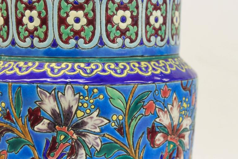 Longwy Pottery Vase, Signed For Sale at 1stDibs | longwy vase, longwy ...