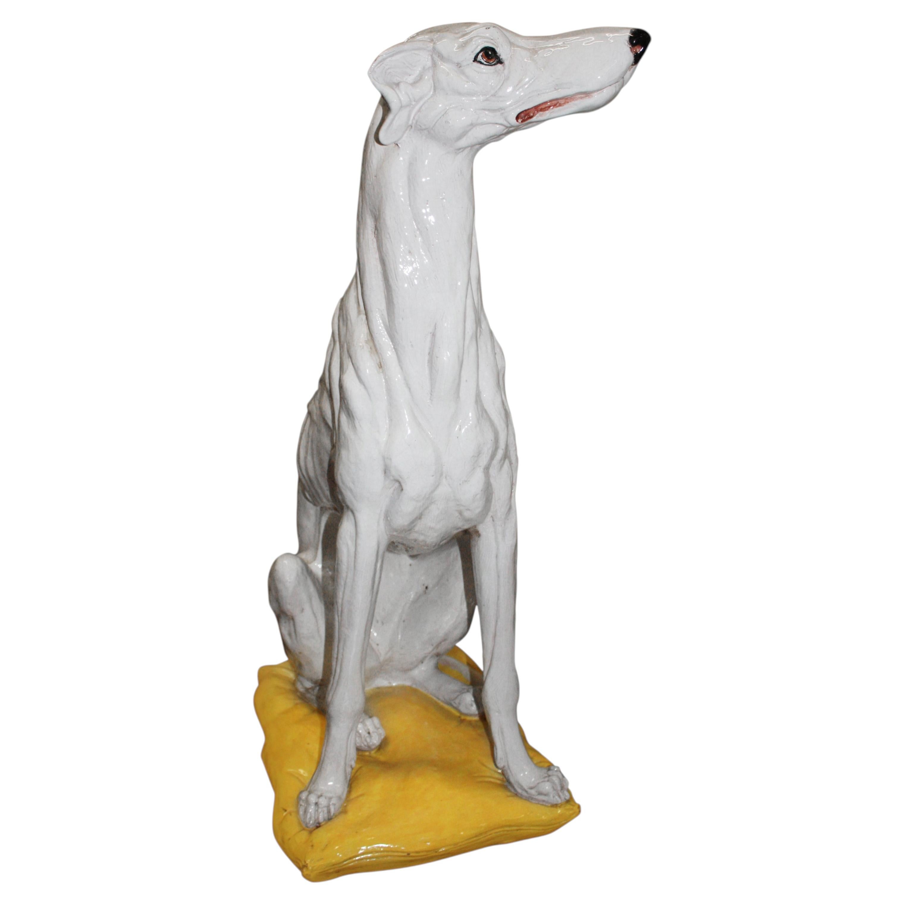 Vintage Italian Whippet Sculpture Surprising Very Heavy and Beautifully ...