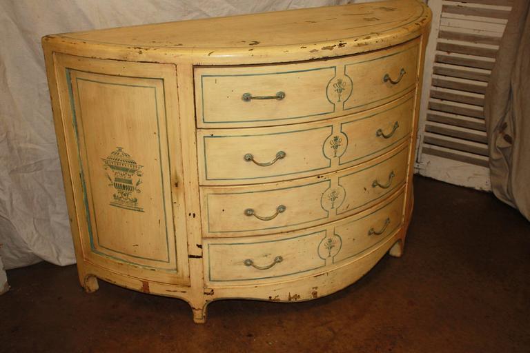 Charming Early 20th Century Half-Moon Chest For Sale at 1stDibs