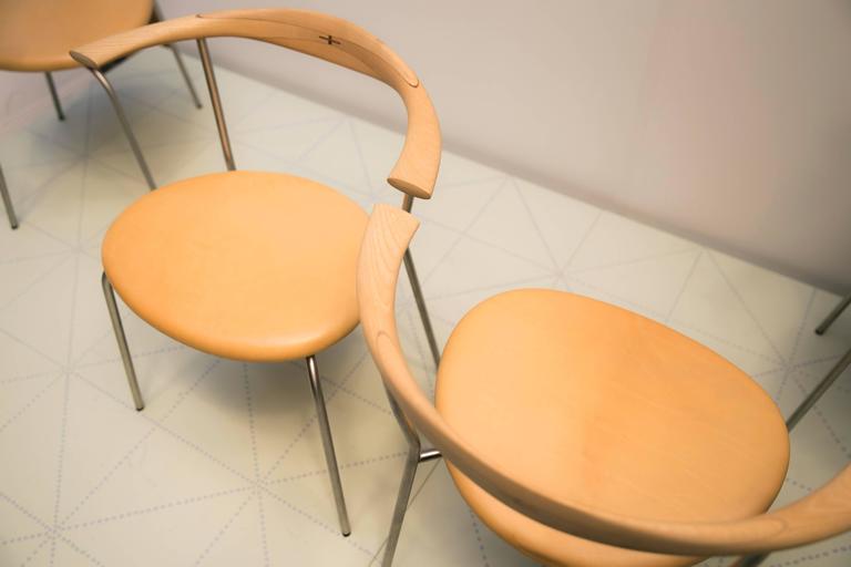 Set of Four Stackable Bull Horn Chairs, Model PP701 by Hans Wegner at ...