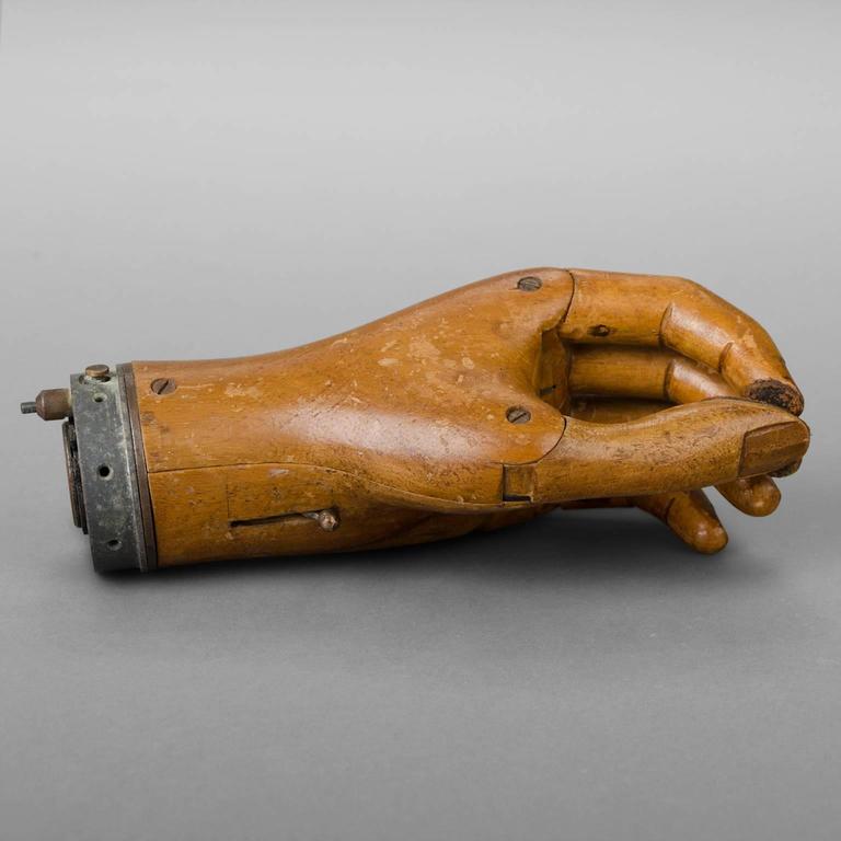 Hand Prosthesis with Mechanical Joint, circa1920 at 1stDibs