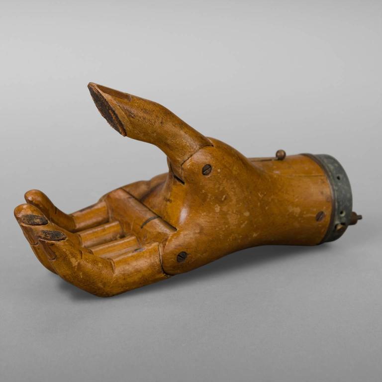 Hand Prosthesis with Mechanical Joint, circa1920 at 1stDibs