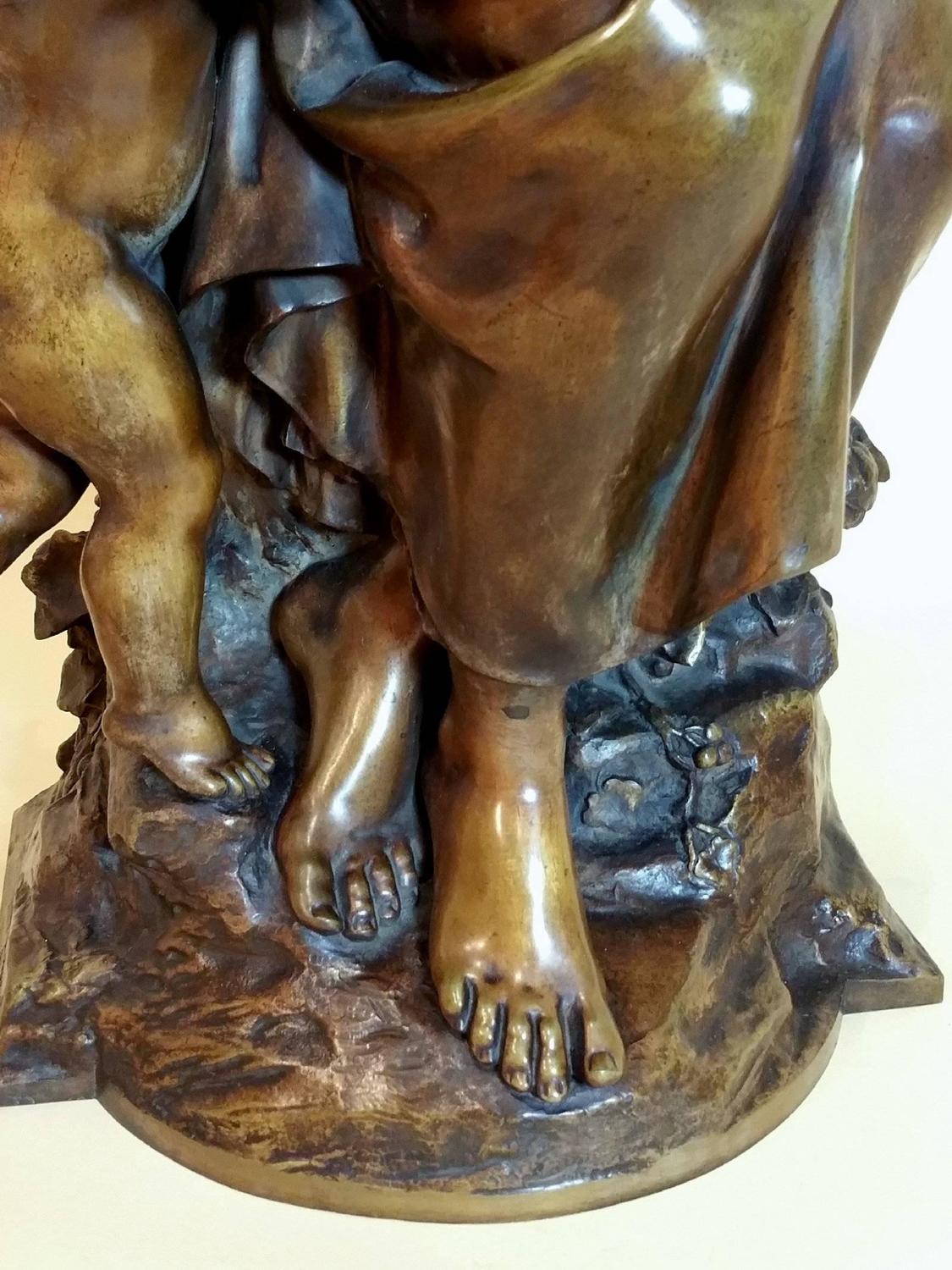 Large 19th Century French Bronze Sculpture By Mathurin Moreau At 1stdibs
