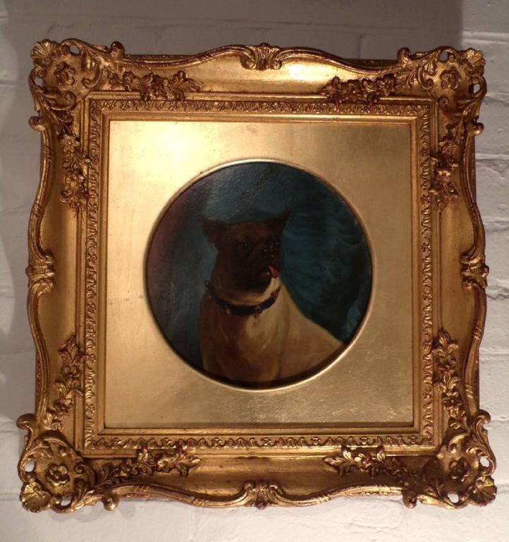 Pair of Oil on Canvas Dog Portraits by George Earl For Sale at 1stDibs