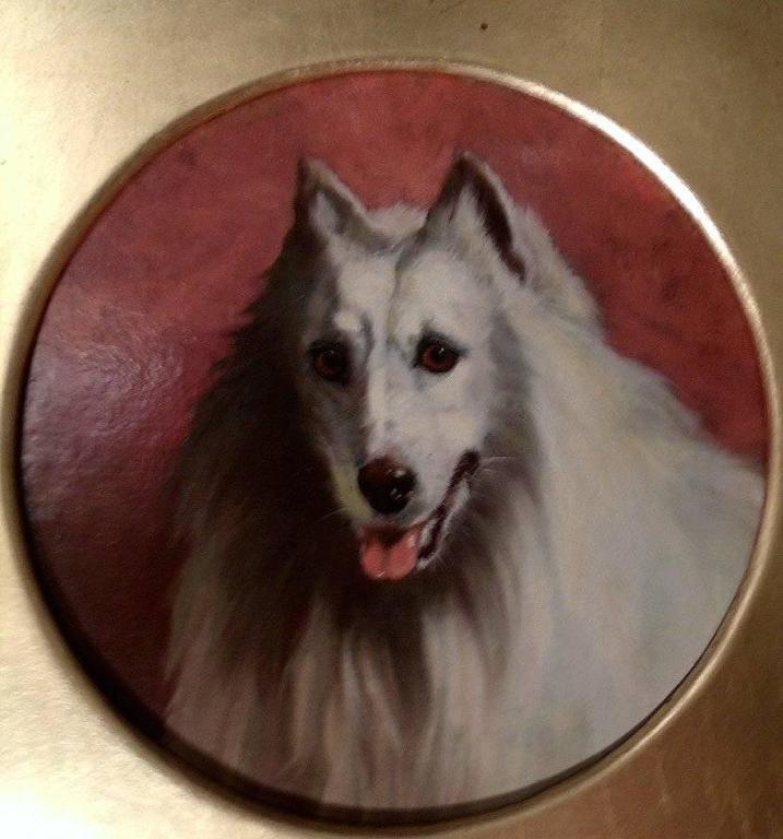 Pair of Oil on Canvas Dog Portraits by George Earl For Sale at 1stDibs