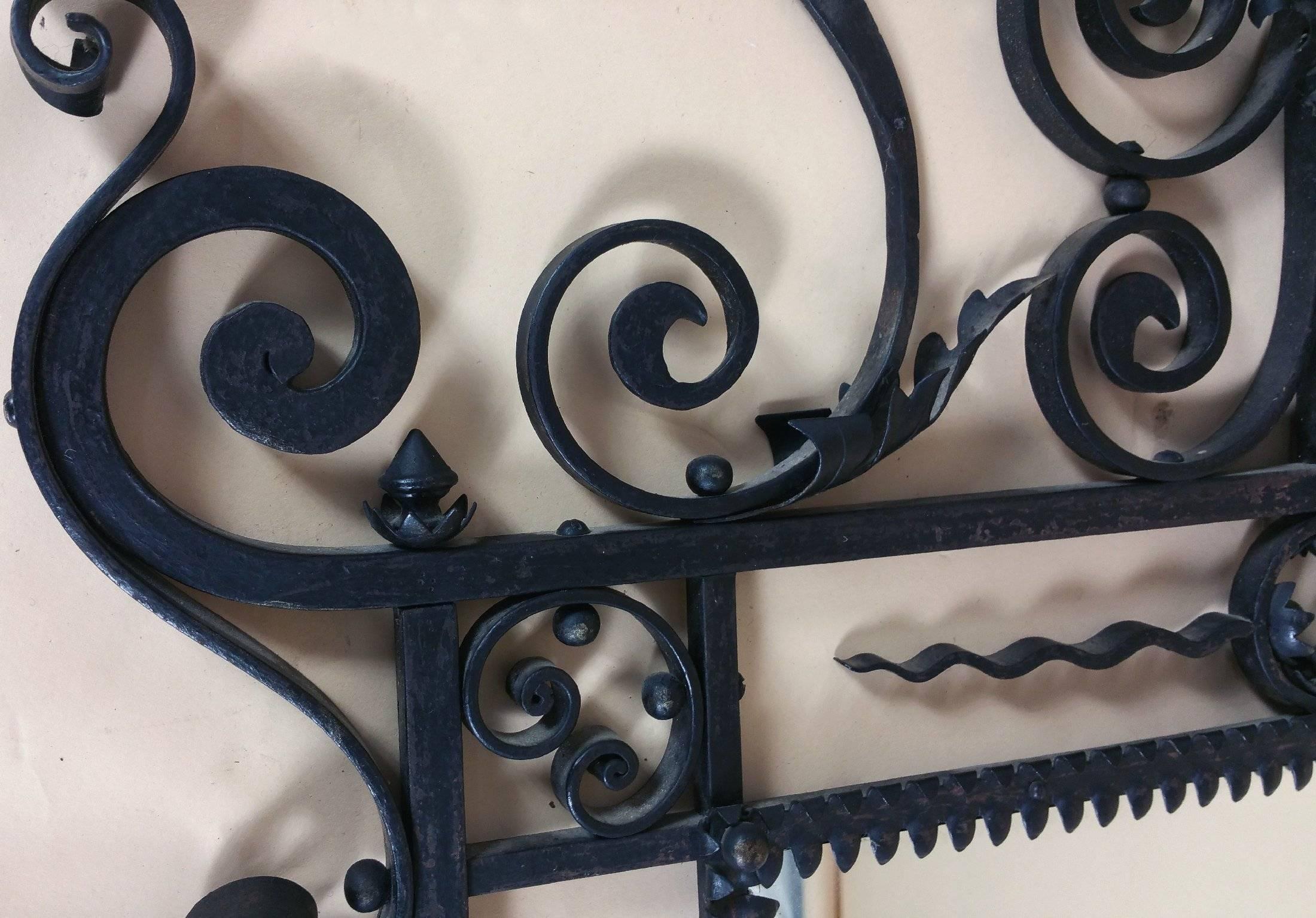 19th Century Large Ornate Wrought Iron Wall Mirror at 1stDibs | rod ...