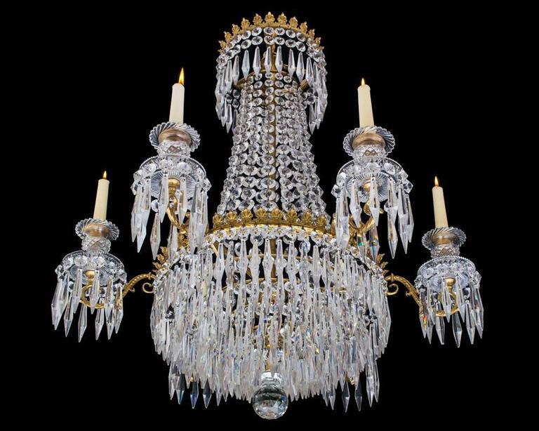 Fine Regency Period Cut Glass Chandelier at 1stDibs