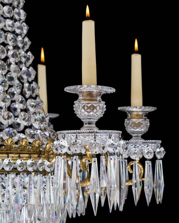 Fine Regency Period Cut Glass Chandelier at 1stDibs
