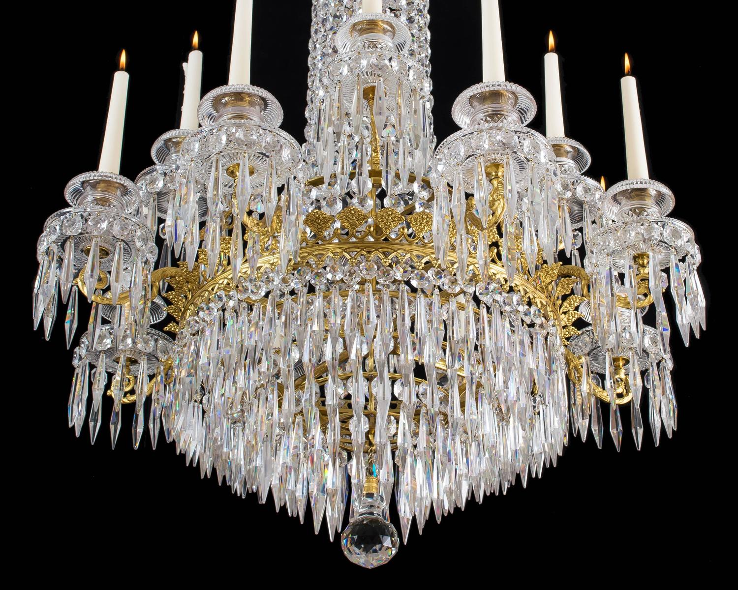 Exceptionally Fine Twelve-Light Regency Chandelier For Sale at 1stdibs