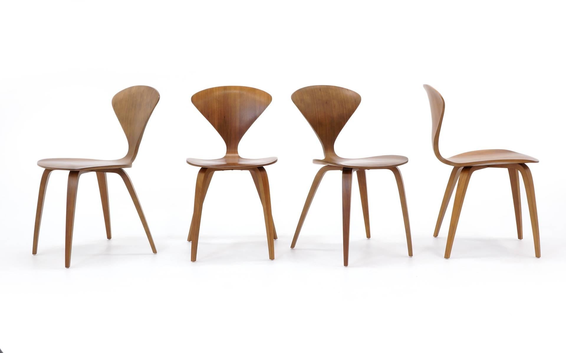 Set of Six Norman Cherner Dining Chairs, Two Armchairs and Four Side ...