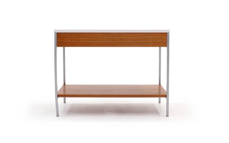 George Nelson for Herman Miller End Table, Rare White Laminate Top ...