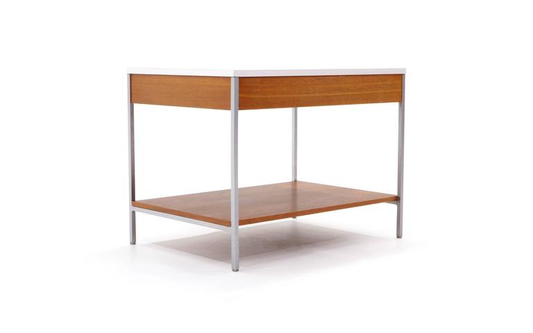 George Nelson for Herman Miller End Table, Rare White Laminate Top ...