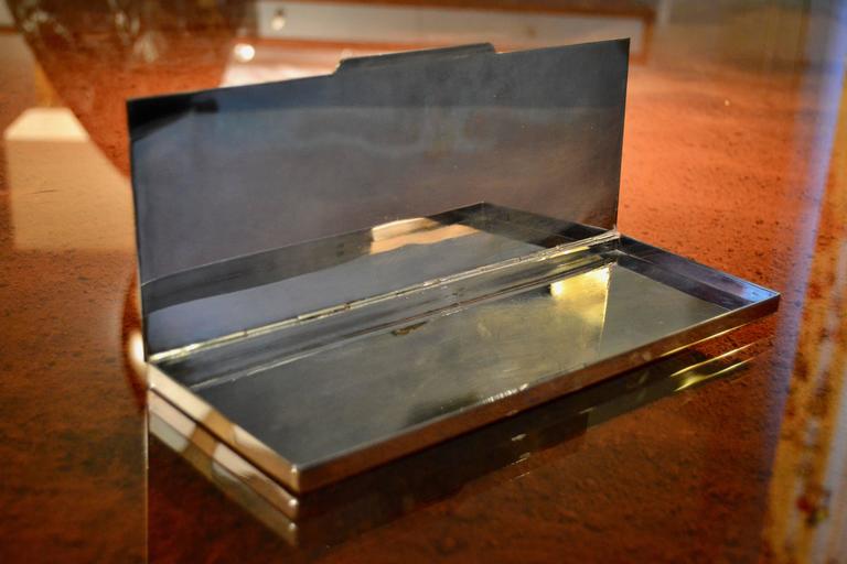 1970s Silver Plated Flat Box at 1stDibs