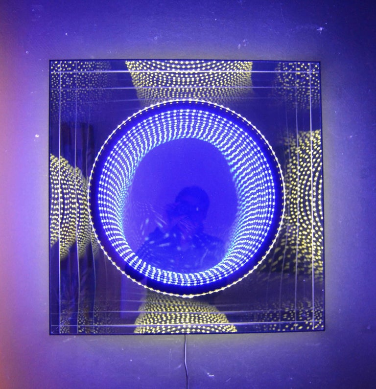 Square Infinity Mirror at 1stDibs