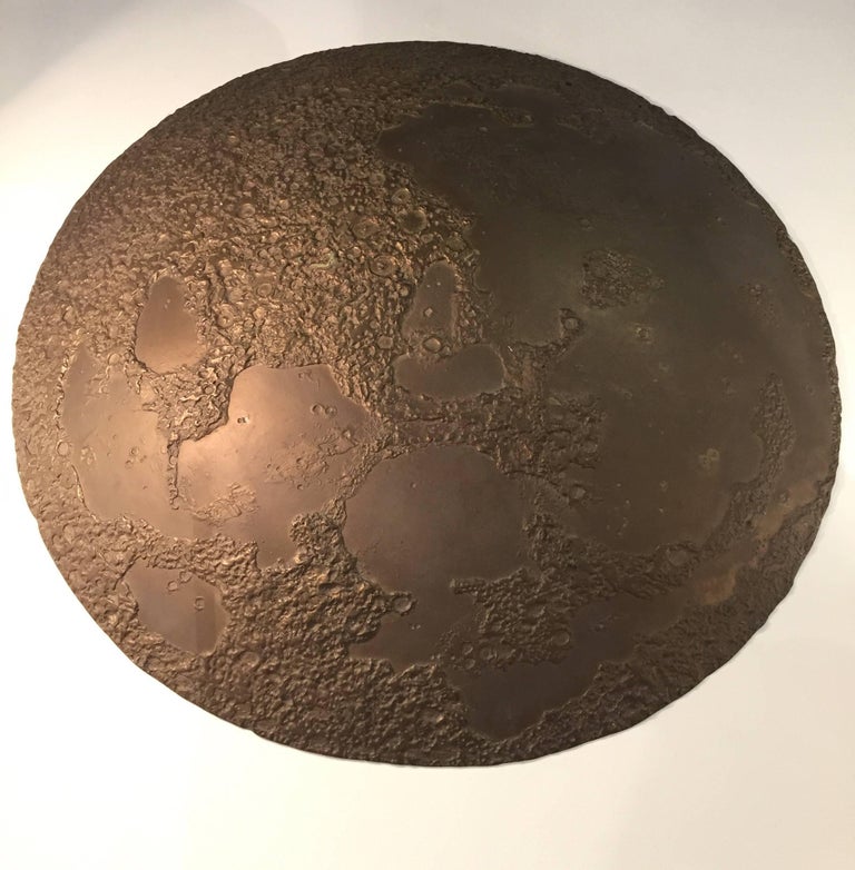 Large Bronze Moon Wall Mounted Sculpture For Sale at 1stDibs