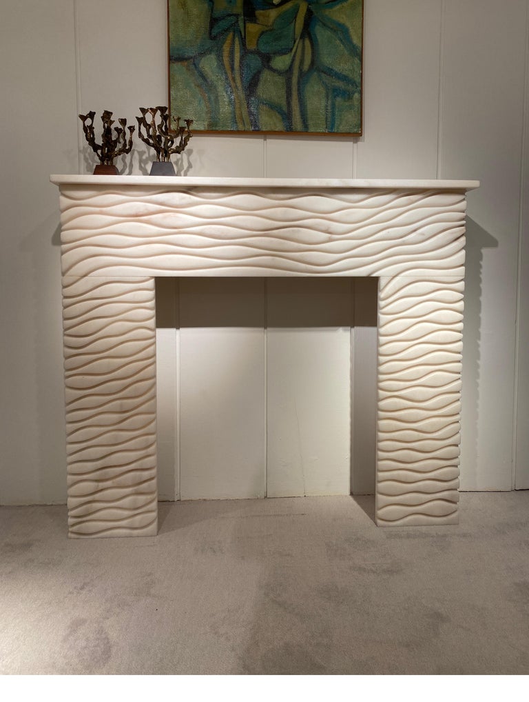 Marble Sculptural Chimney For Sale at 1stDibs