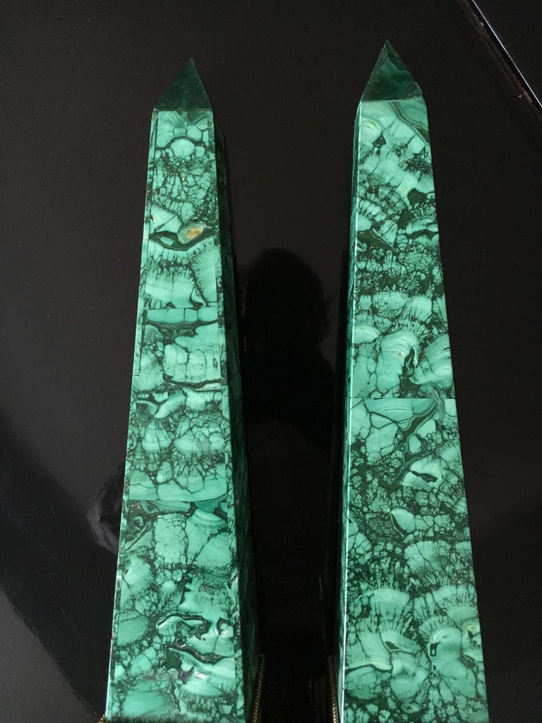 Russian Malachite Obelisks and Gilt Bronze, 19th Century For Sale at ...