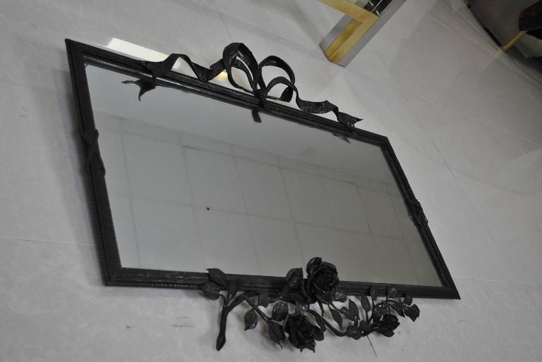 Wrought Iron Mirror by Louis Van Boeckel, Belgium, circa 1910 For Sale ...
