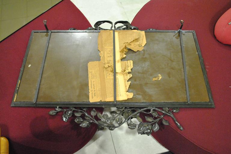 Wrought Iron Mirror by Louis Van Boeckel, Belgium, circa 1910 For Sale ...