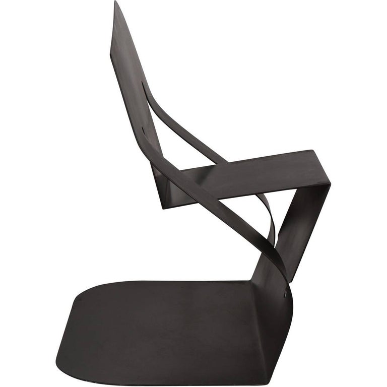Pair of Sculptural Metal "Rocker" Chairs by Rico Eastman at 1stDibs