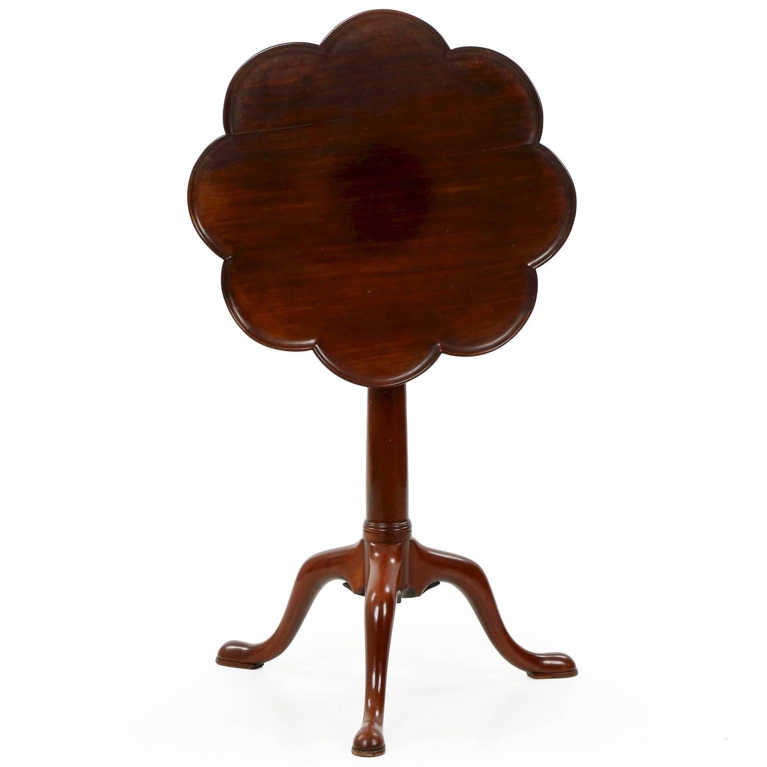 English George III Mahogany Octofoil Antique Wine Table, 18th Century ...