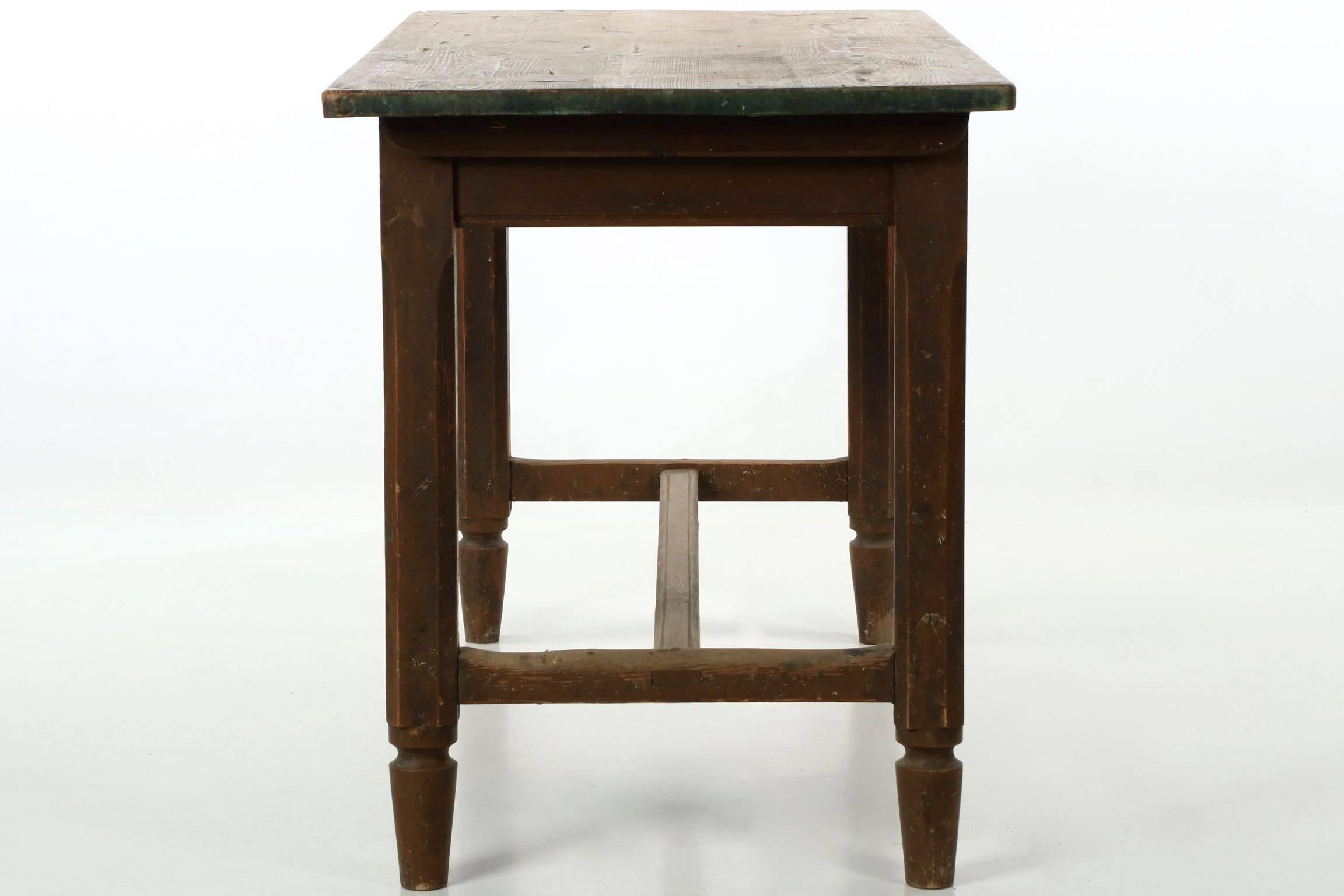 English Scrubbed Pine Antique Work Farm Tavern Table, 19th Century at ...