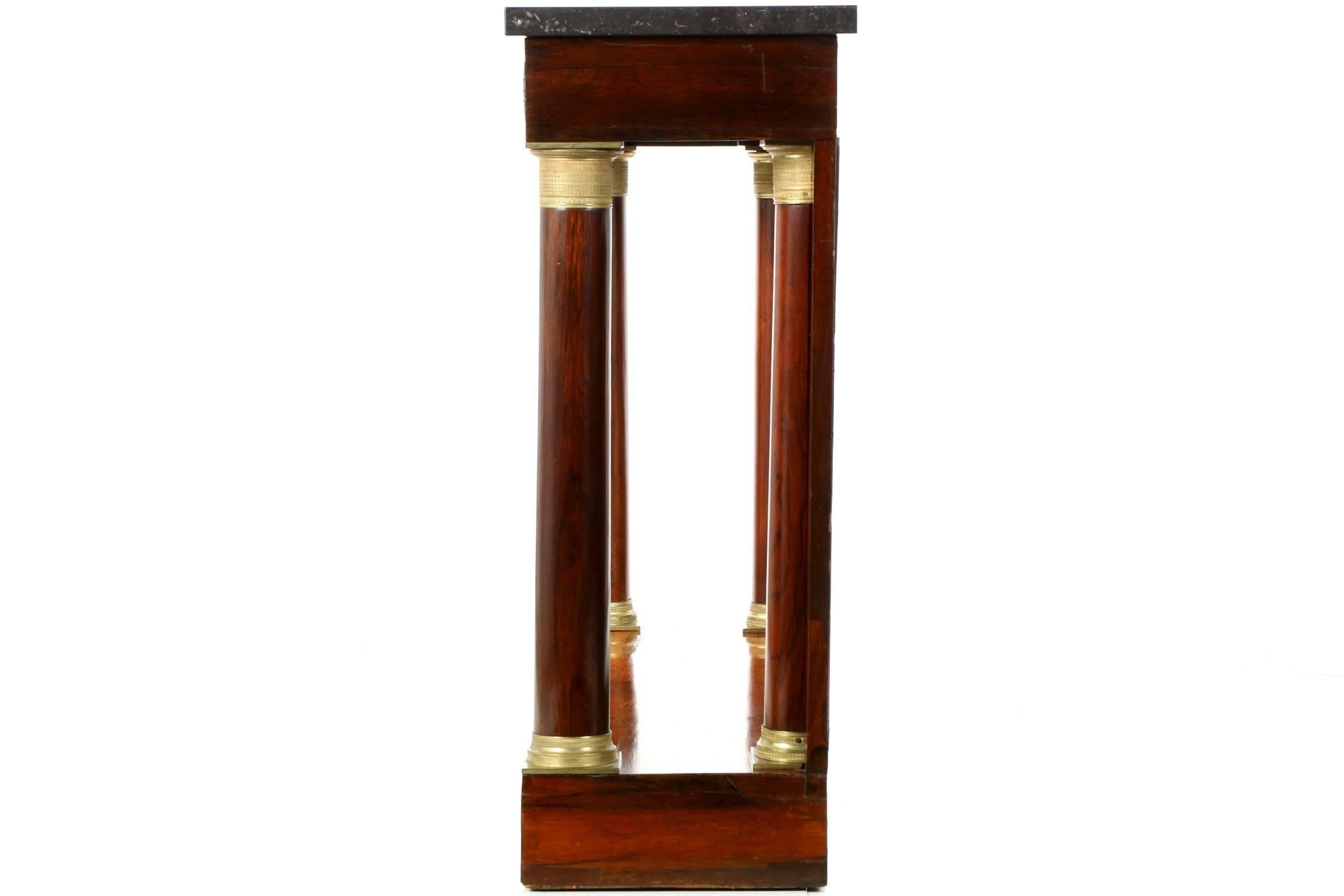 Substantial Empire Rosewood Doré Bronze Mirrored Console Pier Table ...