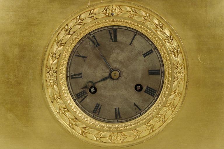 Fine French Empire Gilt Bronze Antique Mantel Clock by Honoré Pons ...